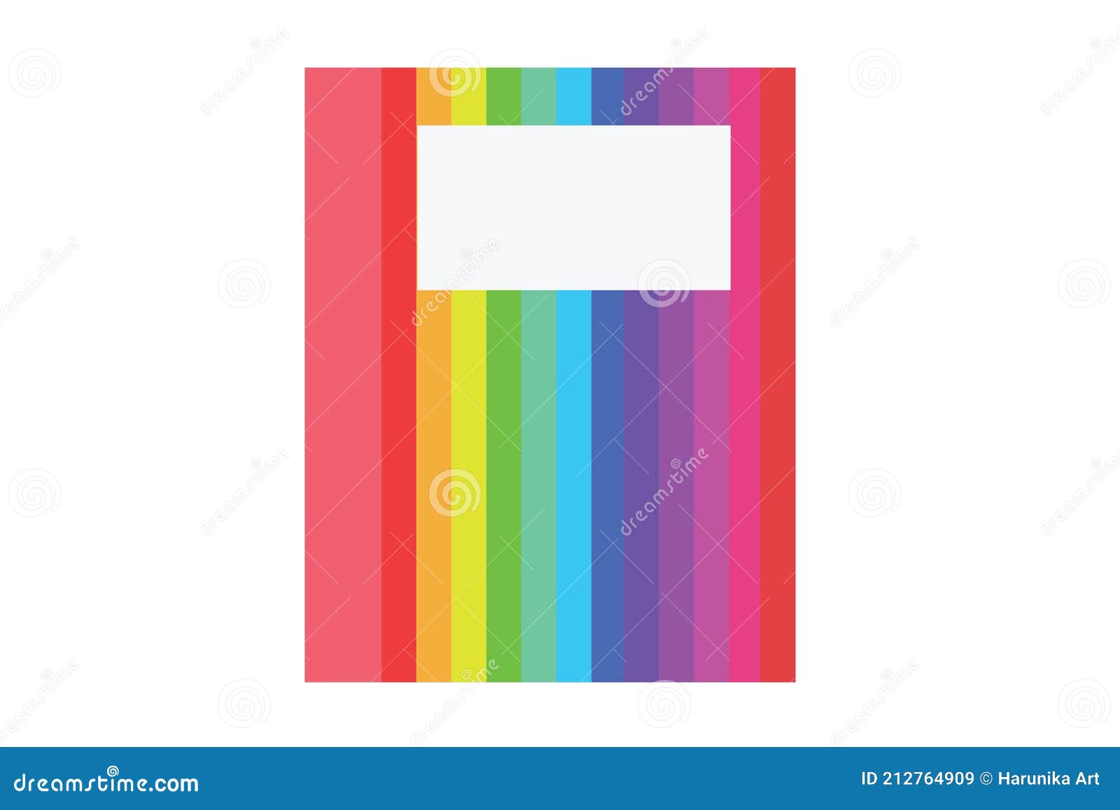 Rainbow Notebook Mokup Isolated On White Background. Bright Note ...