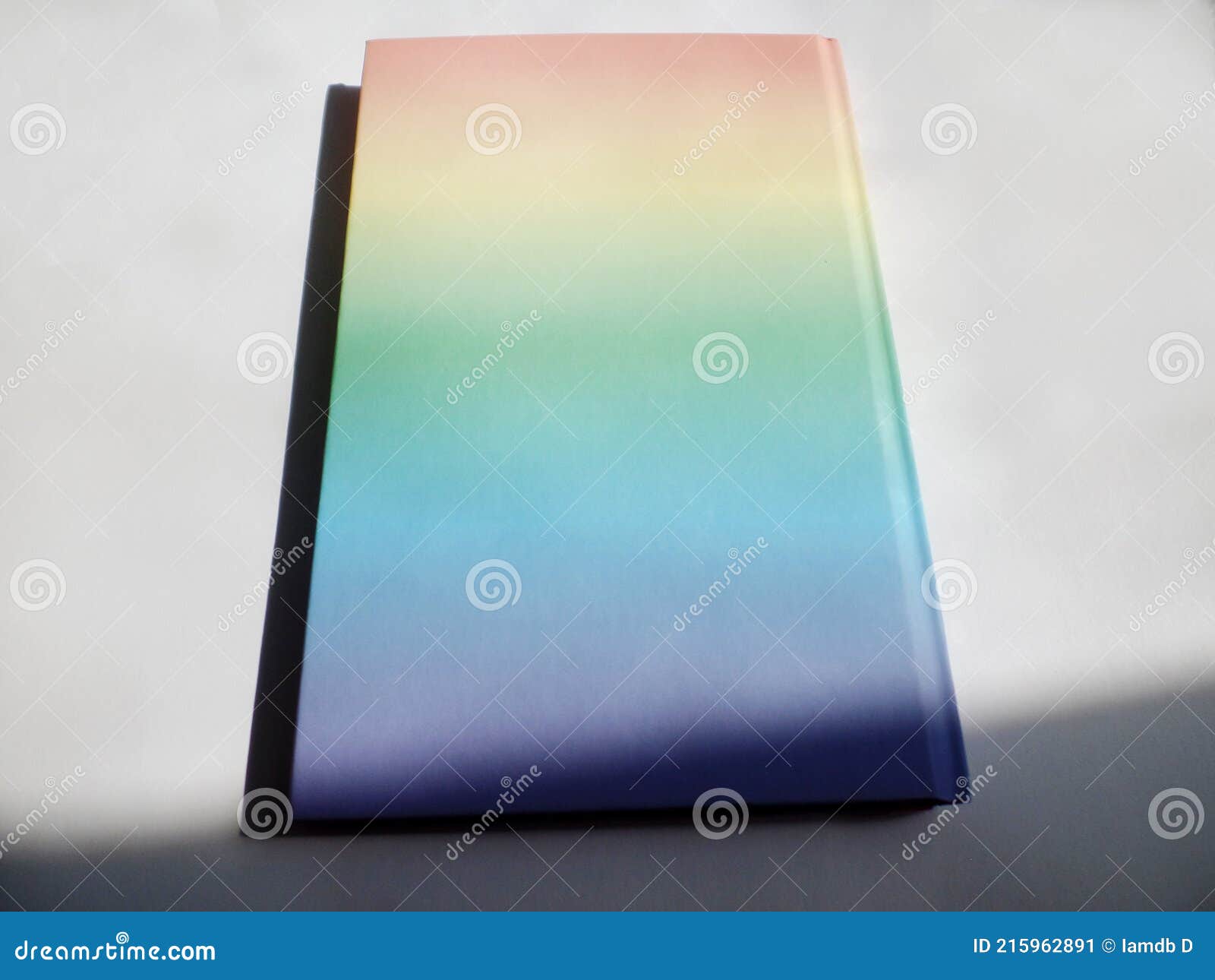 Rainbow Notepad on a White Background Stock Image - Image of colored ...