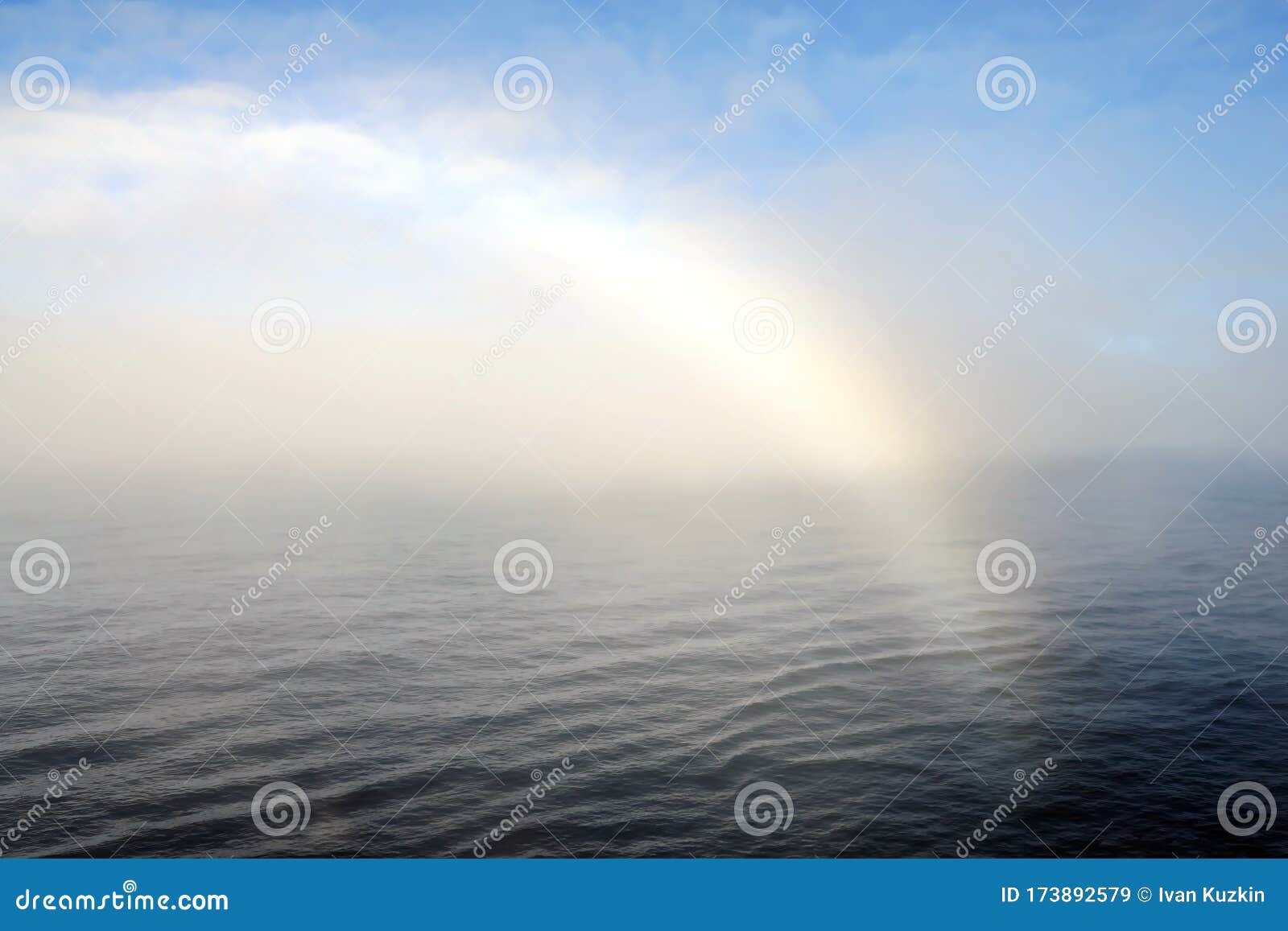 Rainbow in the Ocean after Rain and Thunderstorm.North Pacific Ocean ...
