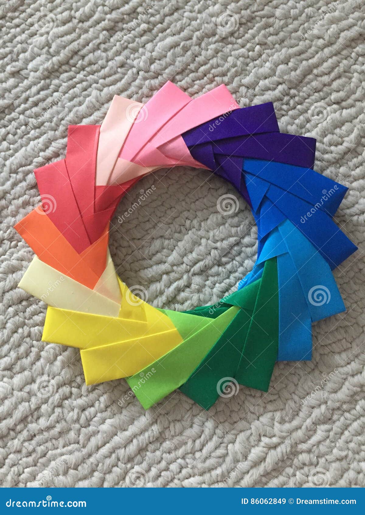 Multicolored Origami Circle Stock Image - Image of canes ...