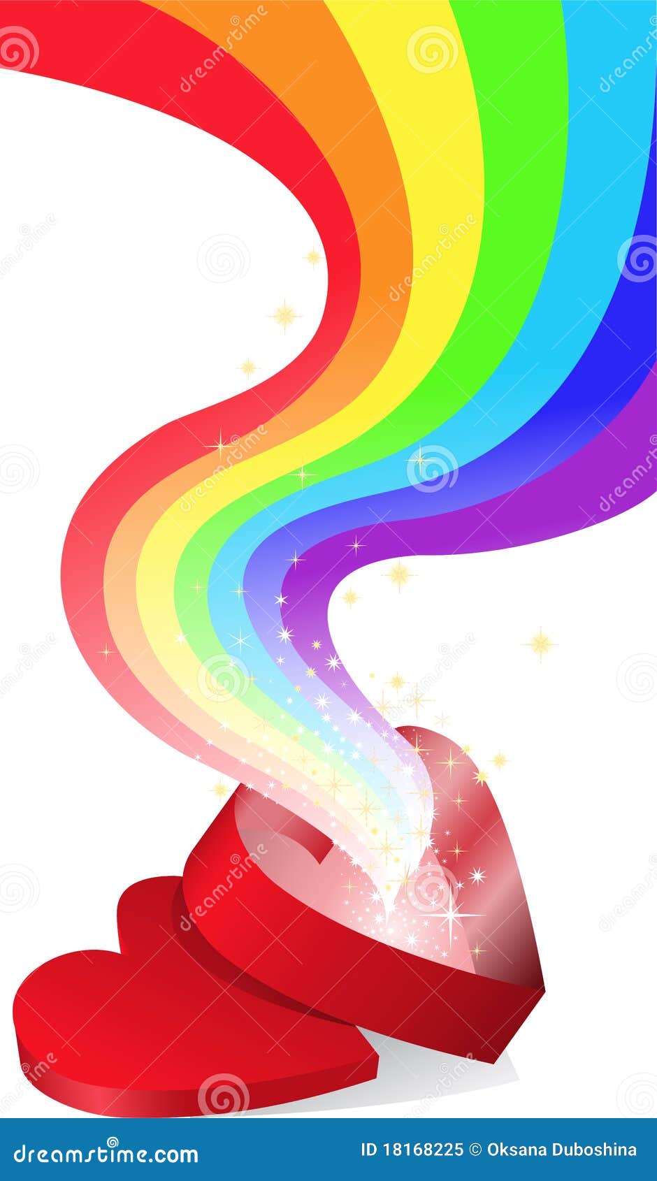 Rainbow out of the box stock vector. Illustration of celebration - 18168225