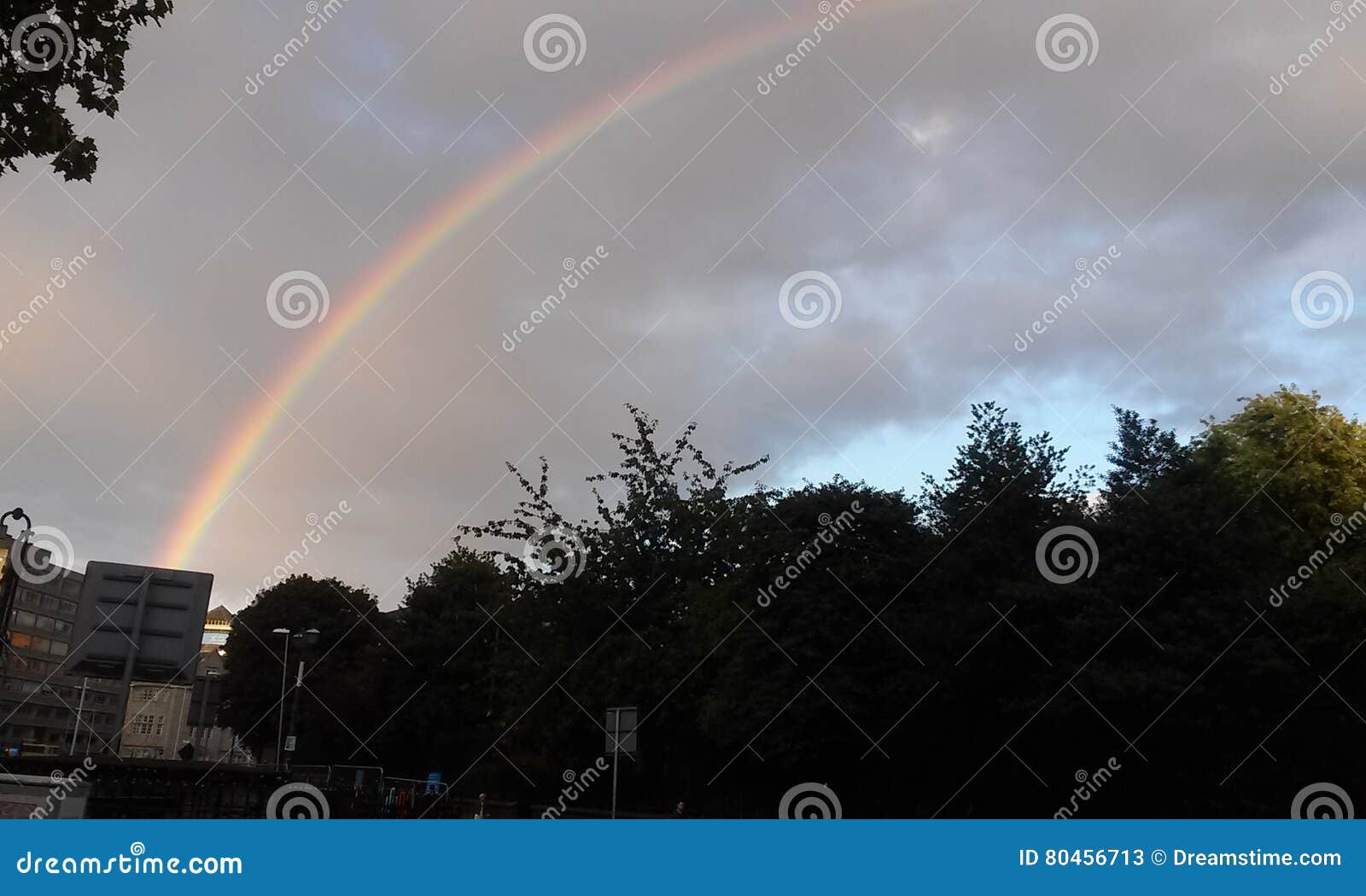 Rainbow over Dublin stock image. Image of dublin, skies - 80456713