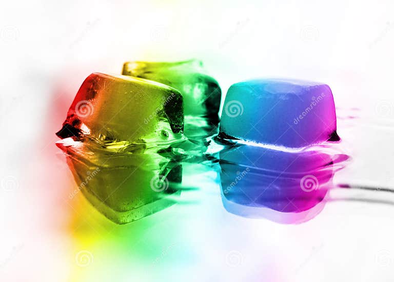 The Rainbow Over Melting Ice Stock Illustration - Illustration of ...