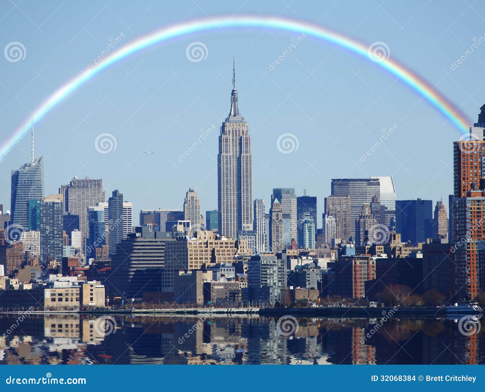 Rainbow Over Cataratas Del Iguazu Waterfall, Brazil Stock Photography ...