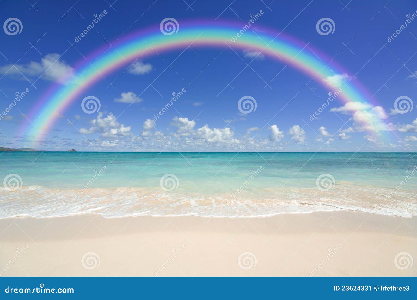 Rainbow Over the Ocean stock image. Image of arch, marine - 23624331
