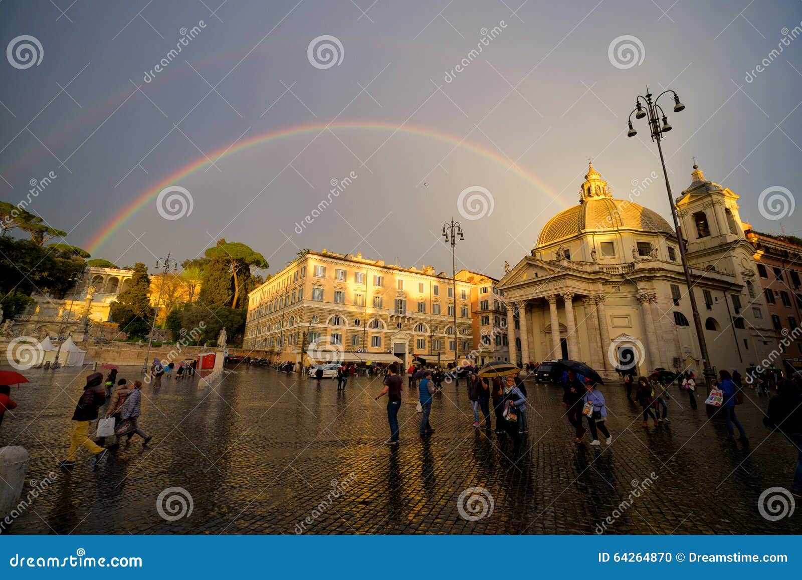 Rainbow over Rome editorial image. Image of place, rome - 64264870