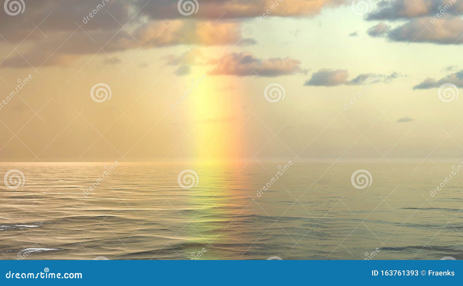 Rainbow over the sea stock image. Image of ocean, water - 163761393
