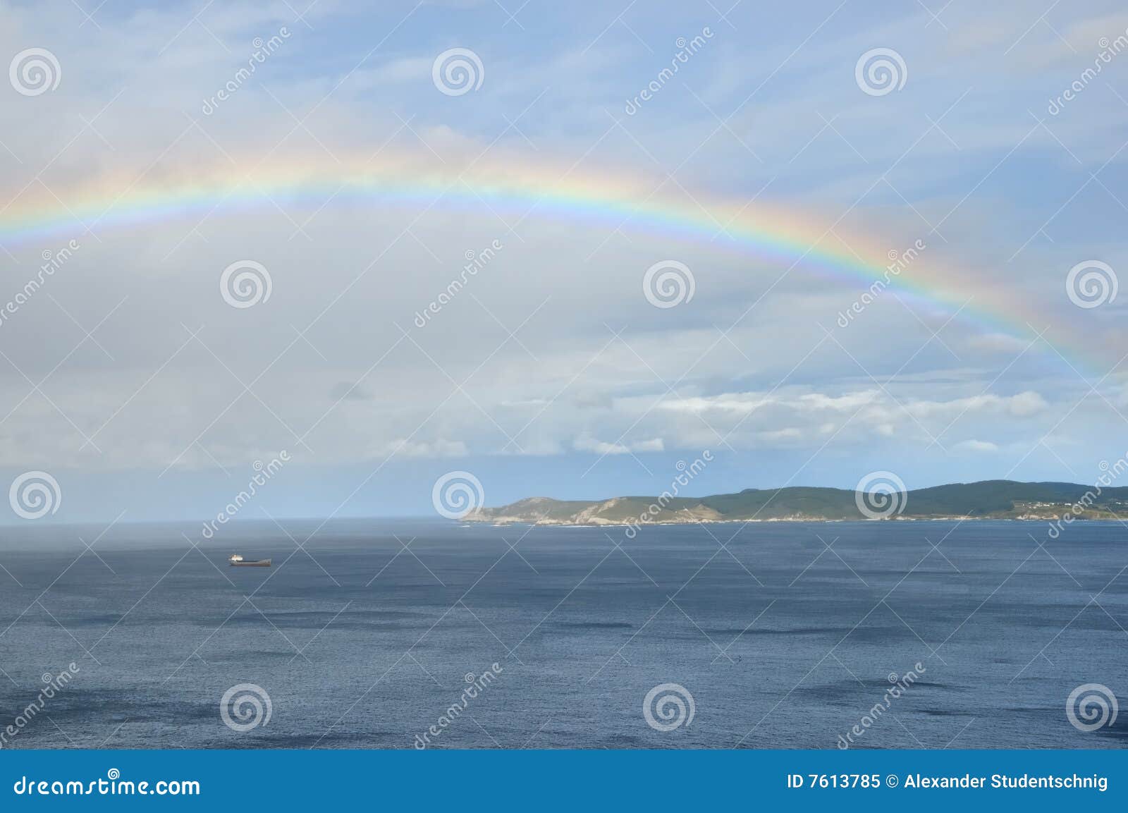 Rainbow over sea no.2 stock image. Image of water, thunder - 7613785