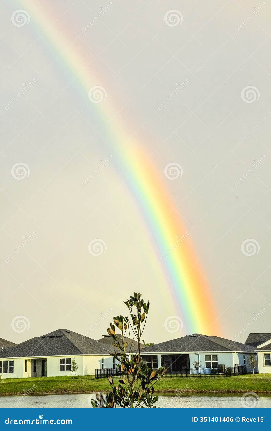Rainbow Over Tropical Location, after a Rainstorm Stock Photo - Image ...