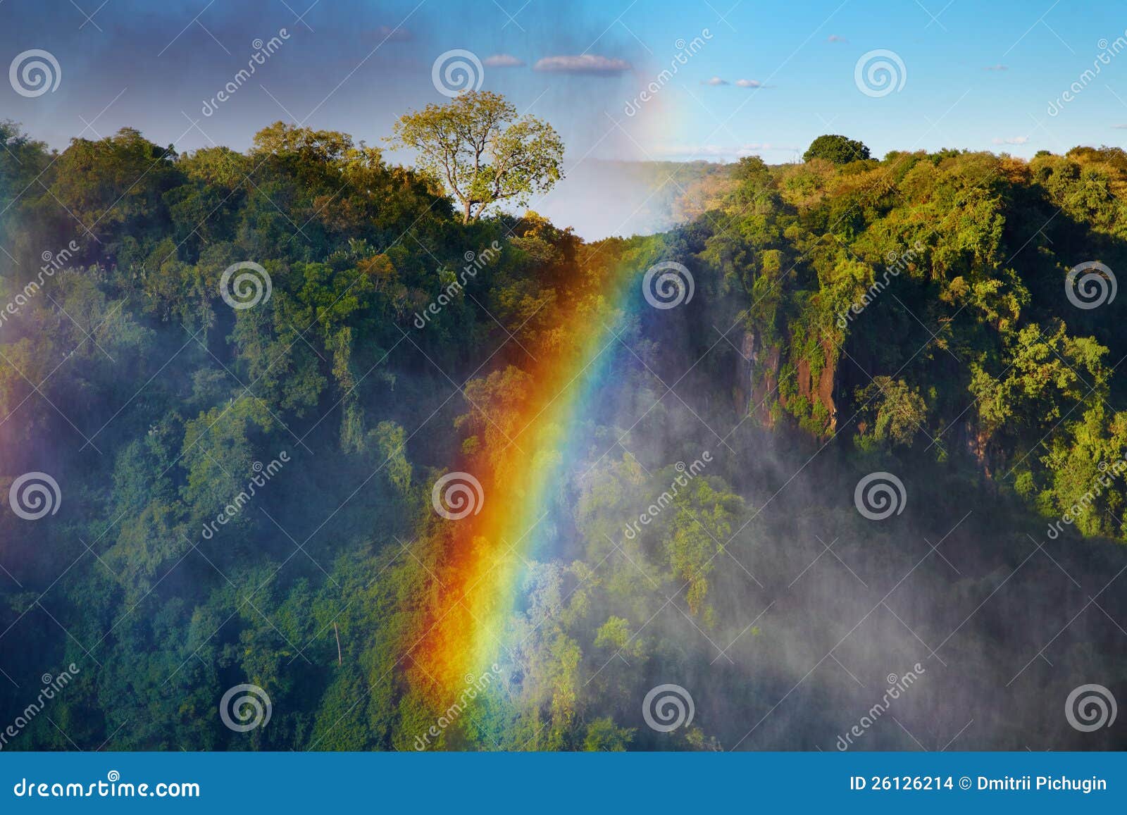 Rainbow Over Victoria Falls Stock Photo - Image of scenery, gorge: 26126214