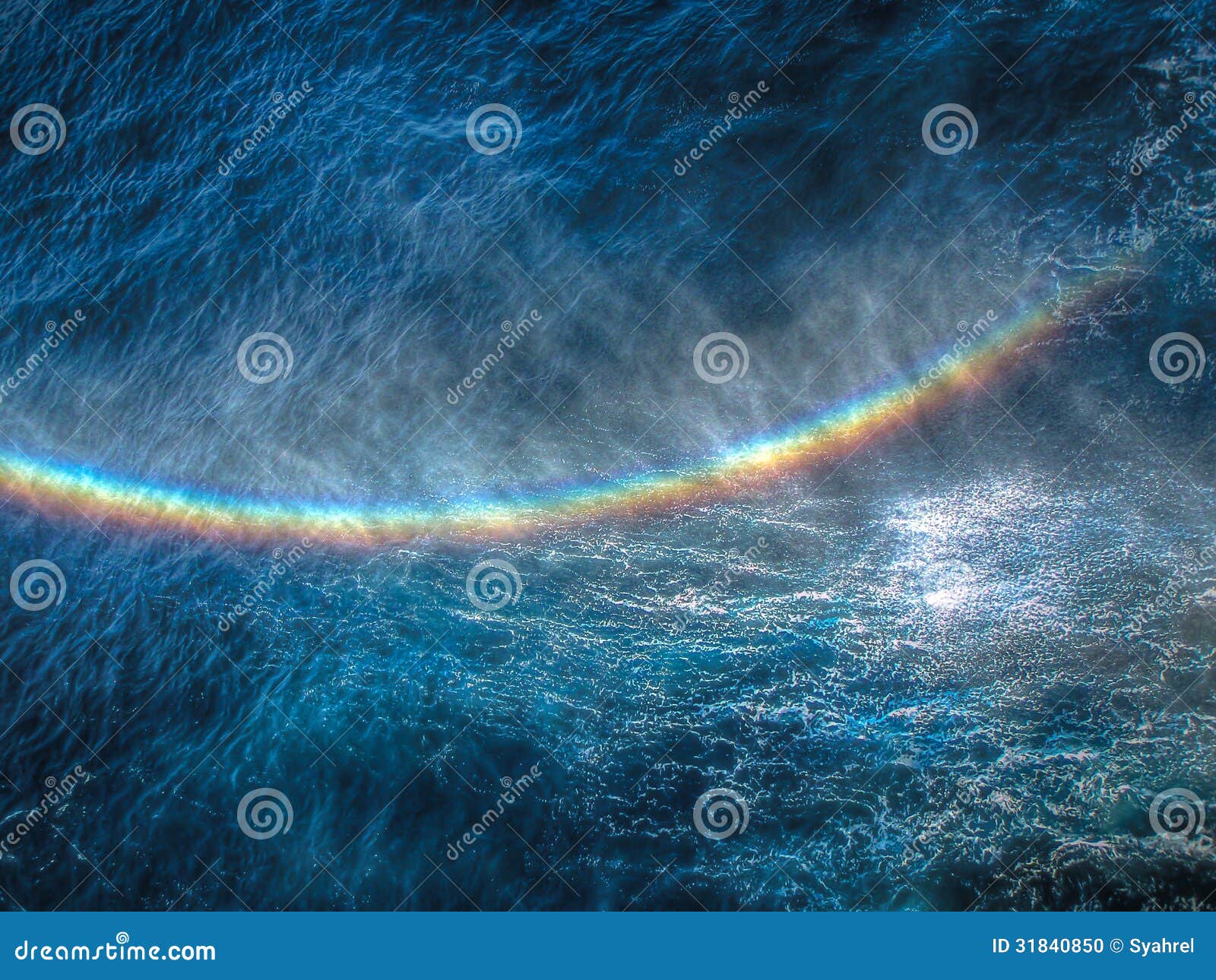 Rainbow over water... stock photo. Image of aberdeen - 31840850