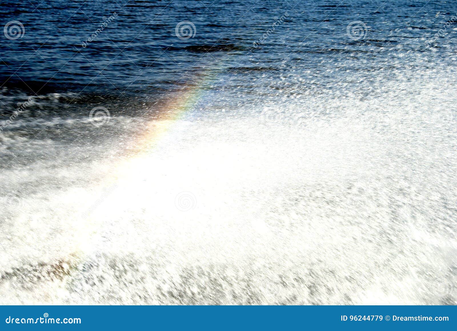 Rainbow Over Water Splashes Stock Image - Image of coasts, sunlight ...