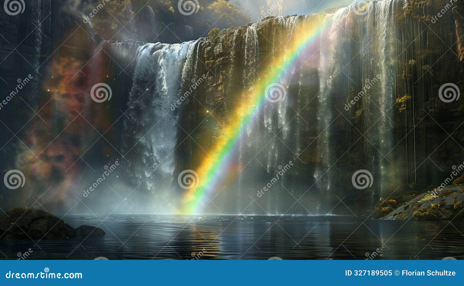 Rainbow Over The Noahs Ark. Bible Story. Generative AI. Royalty-Free ...