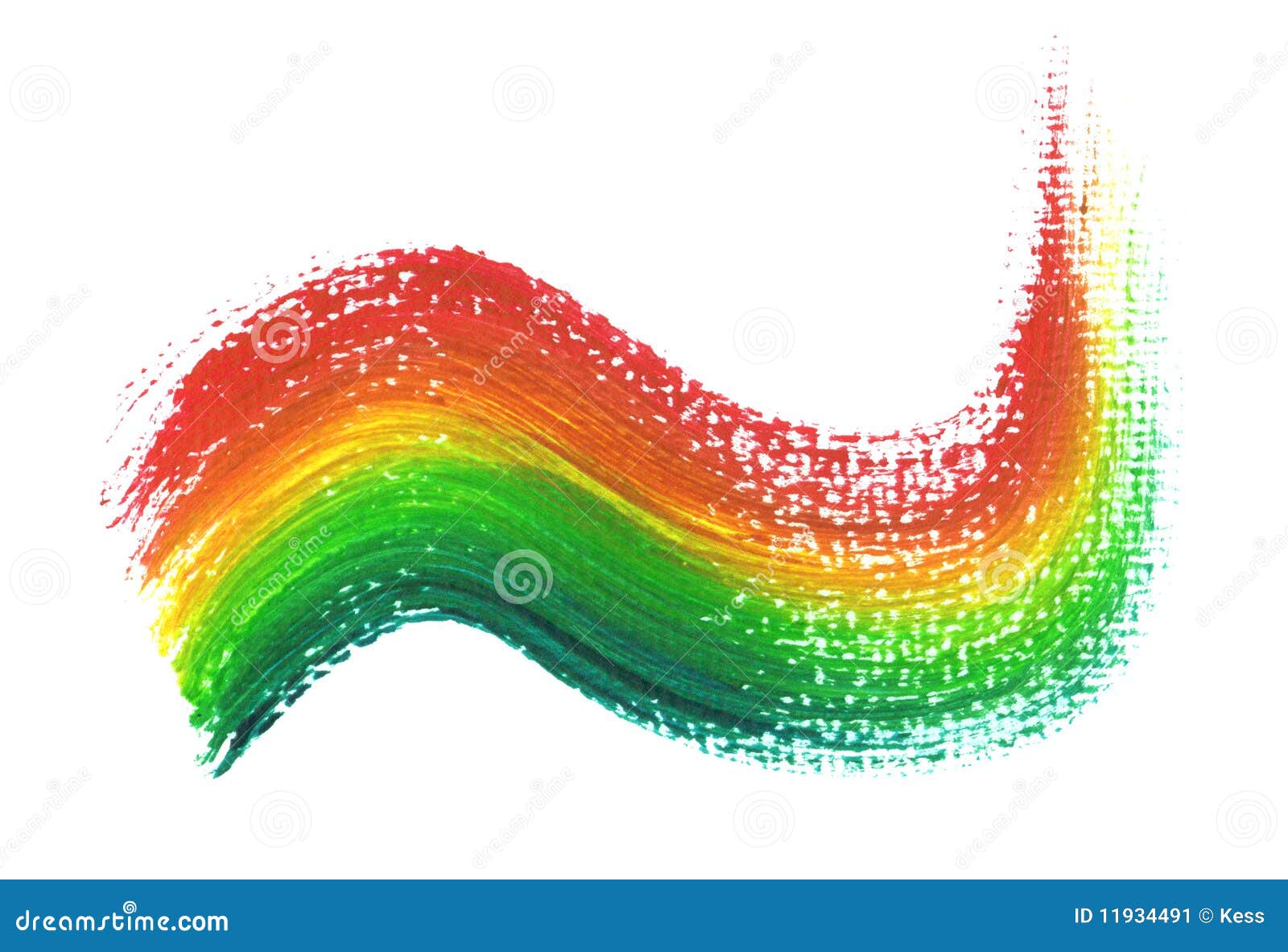 Rainbow paint brush stock illustration. Illustration of frame - 11934491