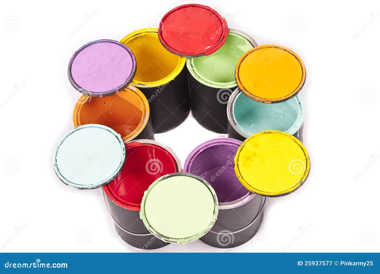 Rainbow Paint Color Circle stock image. Image of round - 25937577