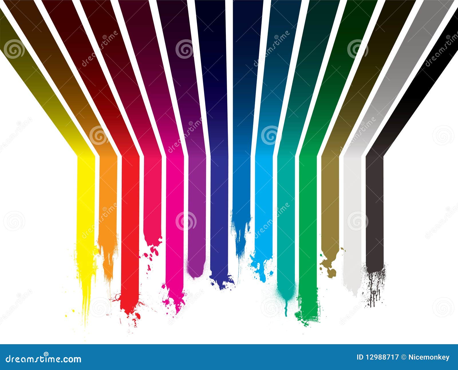 Rainbow paint dribble stock vector. Illustration of background - 12988717
