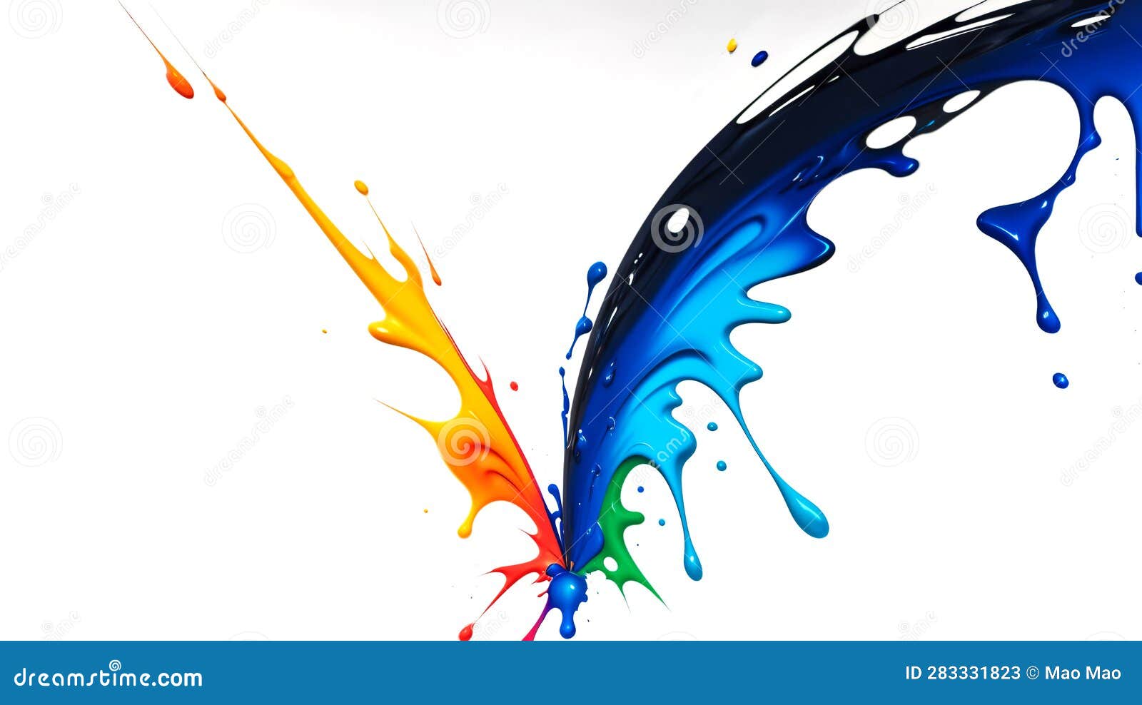 Rainbow Paint Splash - Concept Design Stock Illustration - Illustration ...