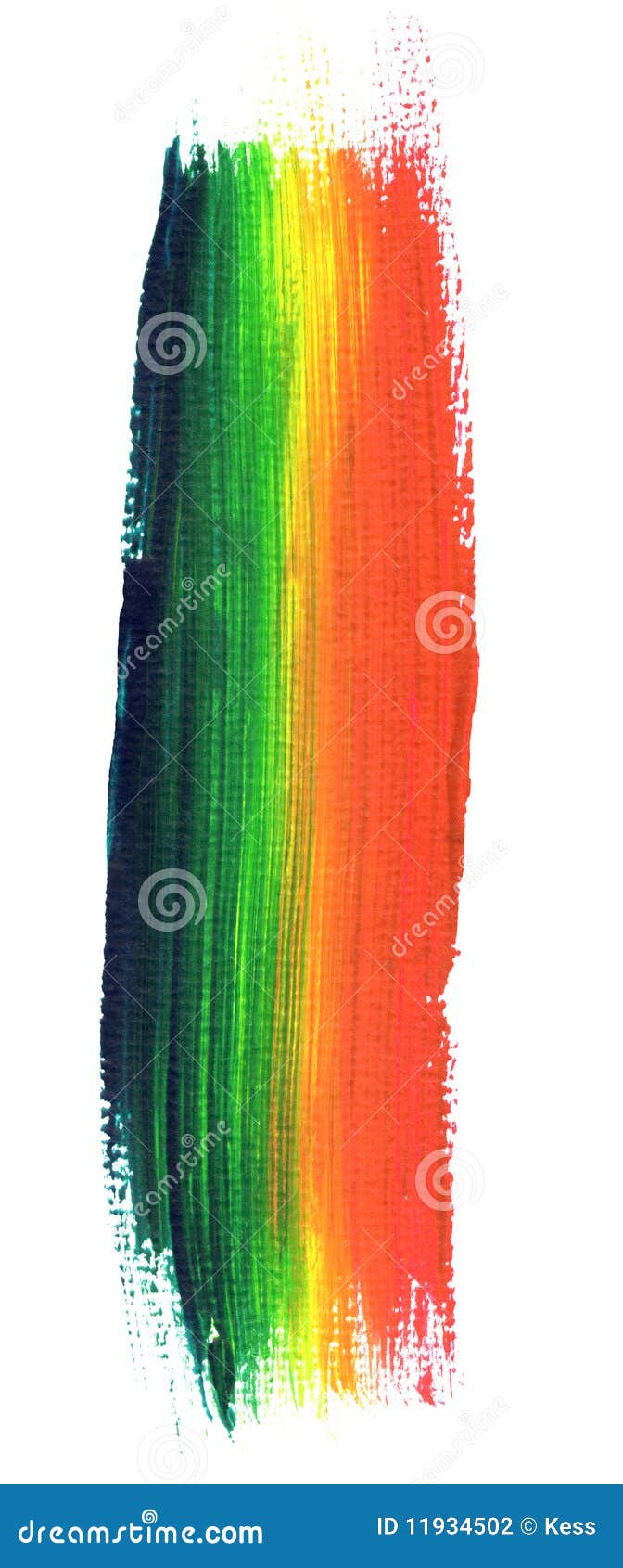 Rainbow paint stroke stock illustration. Illustration of creativity ...