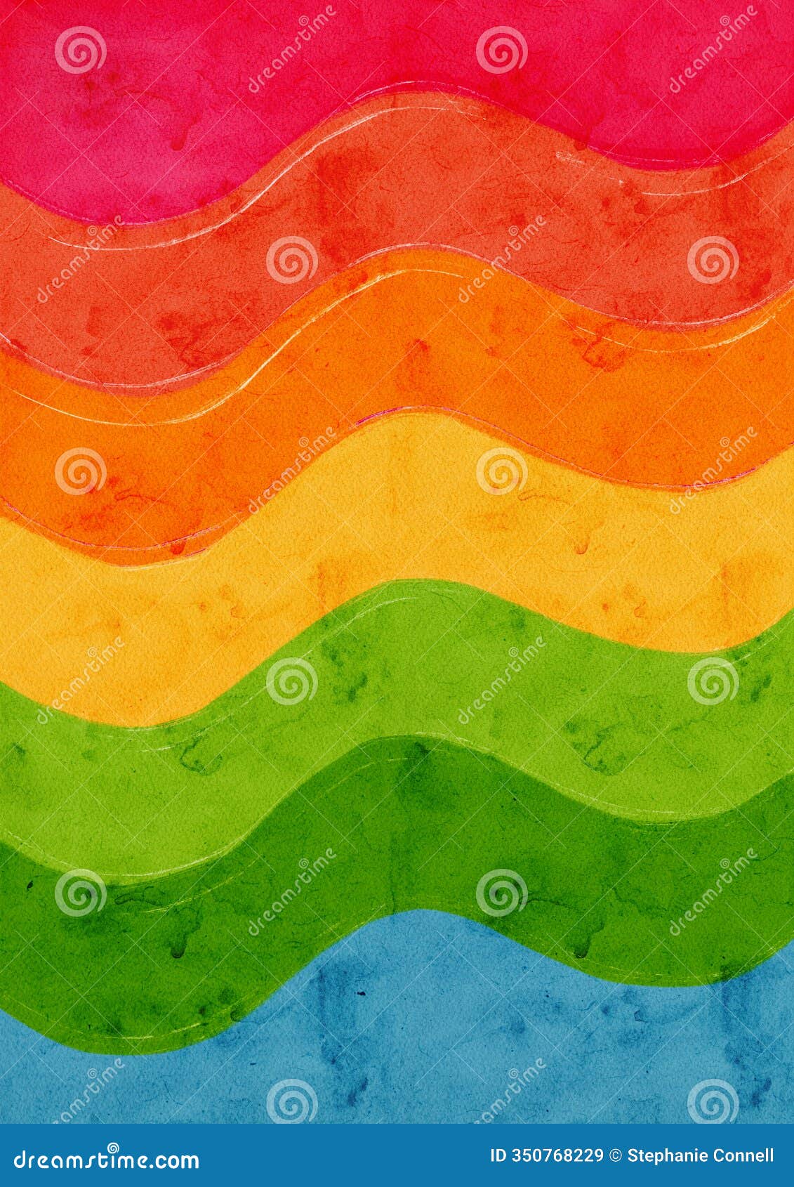 Rainbow Painted Background Image with Brush Strokes Stock Image - Image ...