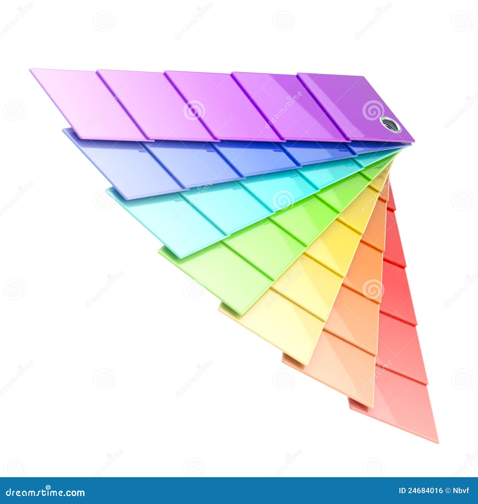 Rainbow Palette Plates Isolated Stock Illustration - Illustration of ...