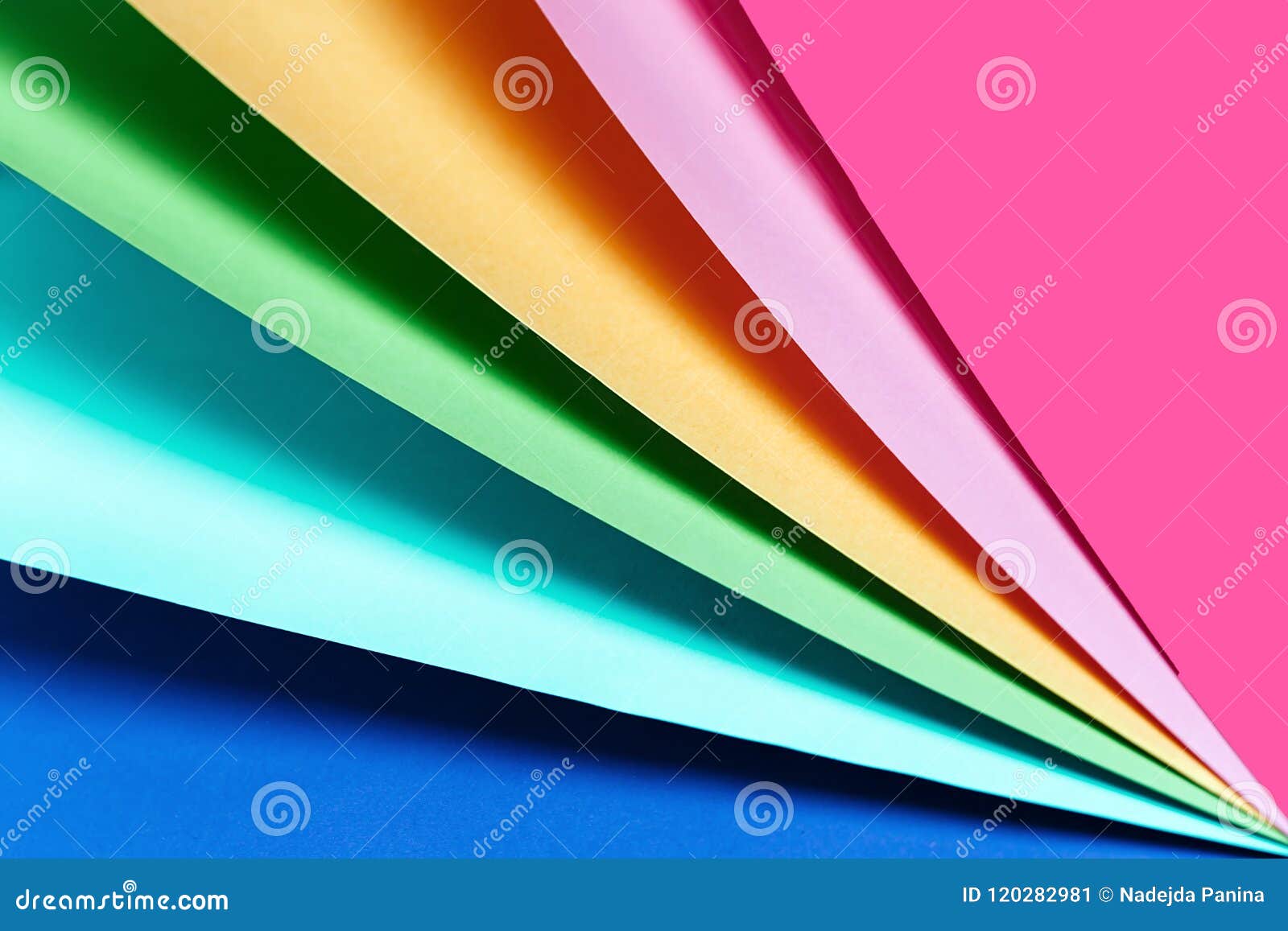 Rainbow Paper Background, Colorful Paper Stock Image - Image of folded ...