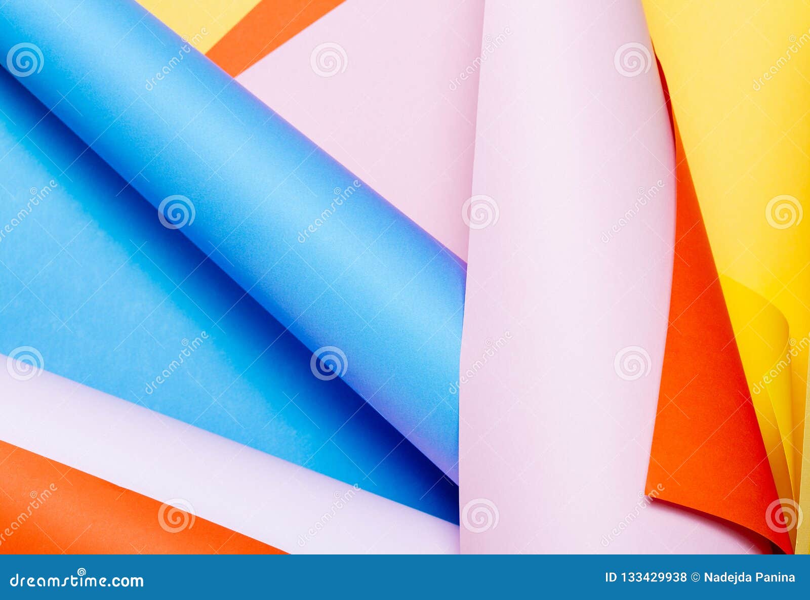 Rainbow Paper Background, Colorful Paper Stock Photo - Image of group ...