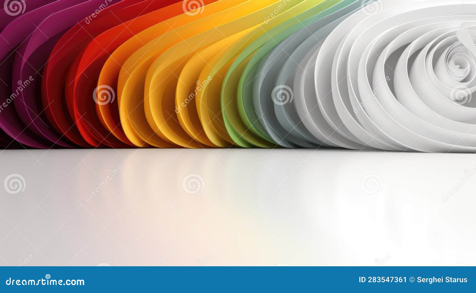 A Rainbow of Paper Rolls in a Row. Generative AI Image. Stock ...