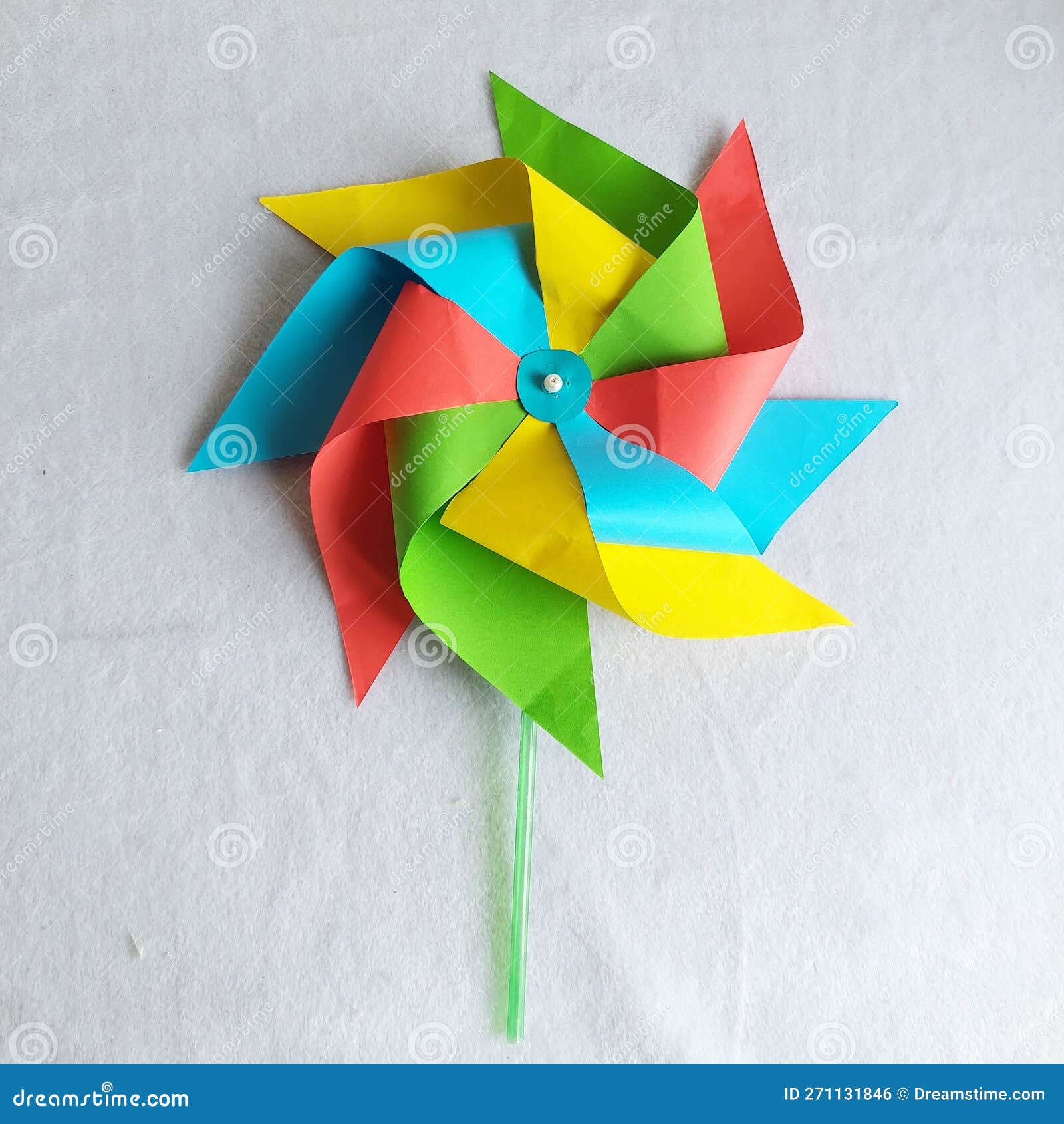 Rainbow Paper Wind Mill Origami Stock Photo - Image of origami, paper ...