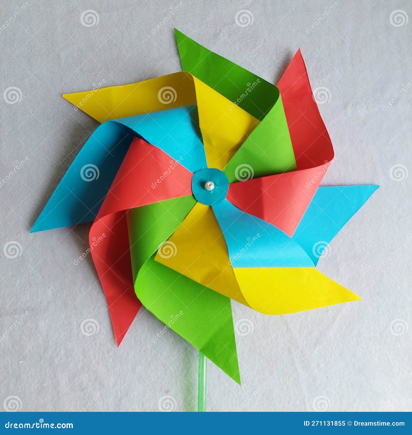 Rainbow Paper Wind Mill Origami Royalty-Free Stock Photo ...