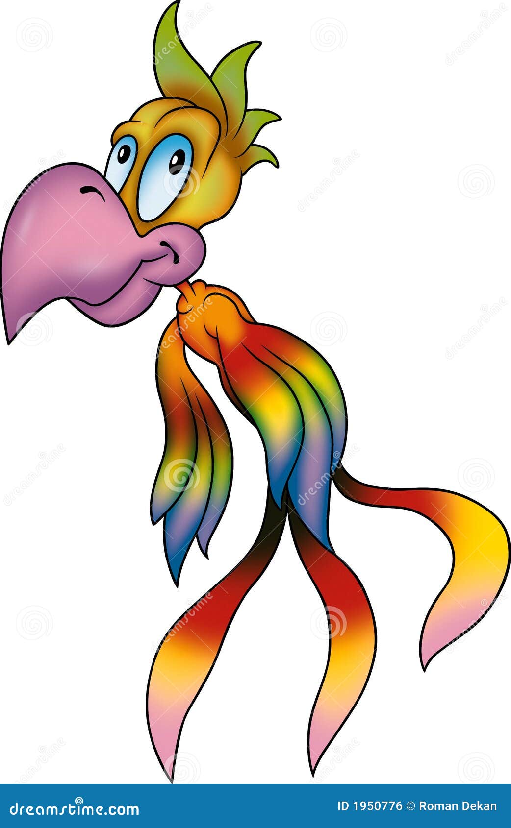 Rainbow parrot stock illustration. Illustration of merry - 1950776