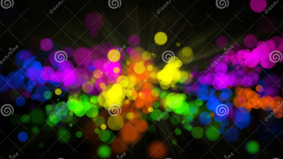 Rainbow Particles Blurs stock illustration. Illustration of bokeh ...