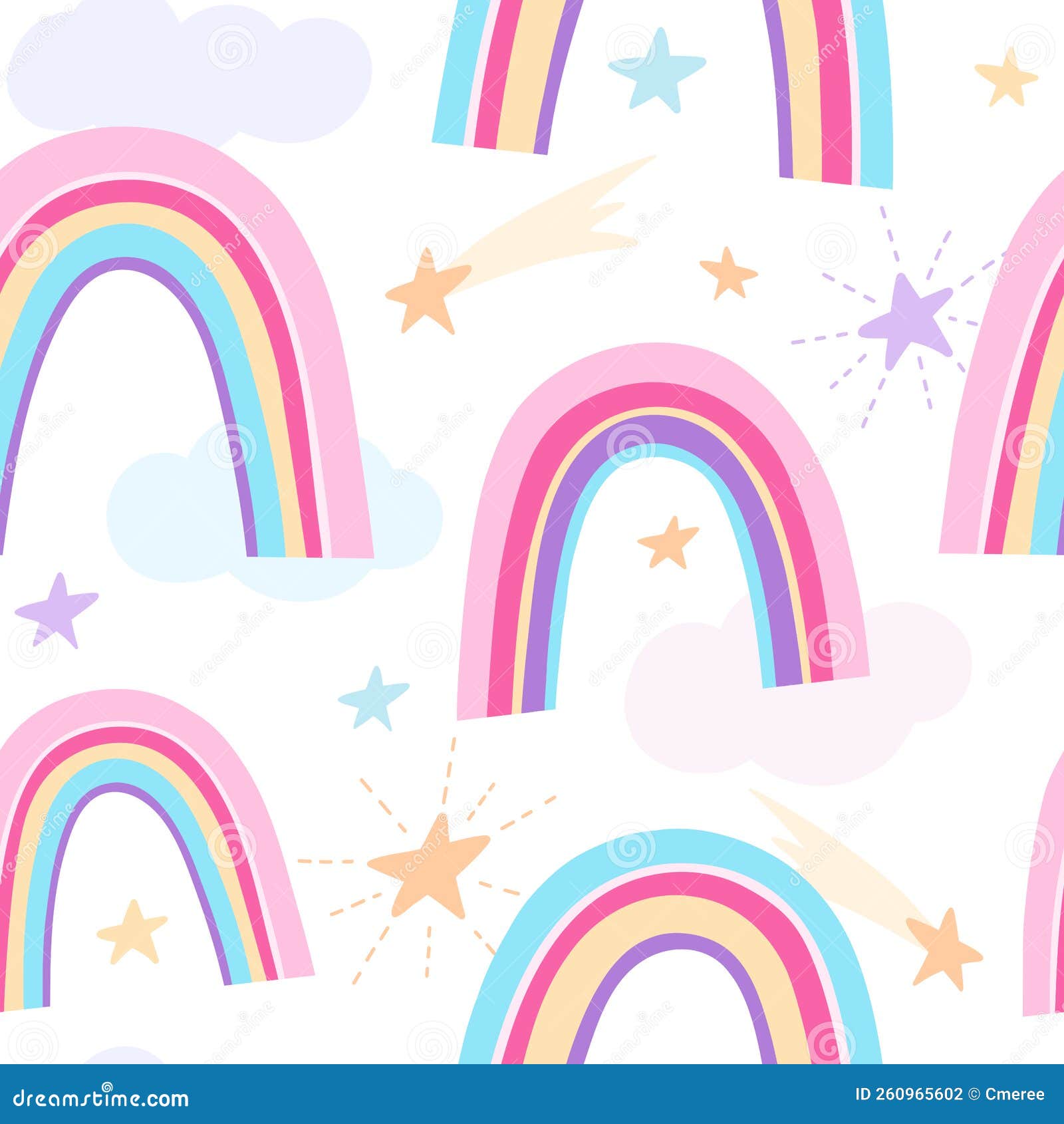 Rainbow pattern stock vector. Illustration of drawn - 260965602