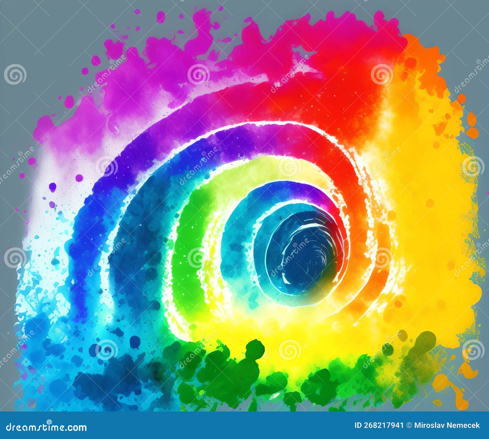 Rainbow Pattern, Generative AI Illustration Stock Illustration ...