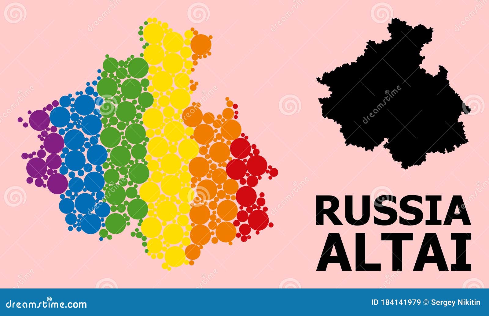 Altai Republic Political Map Vector Illustration | CartoonDealer.com ...