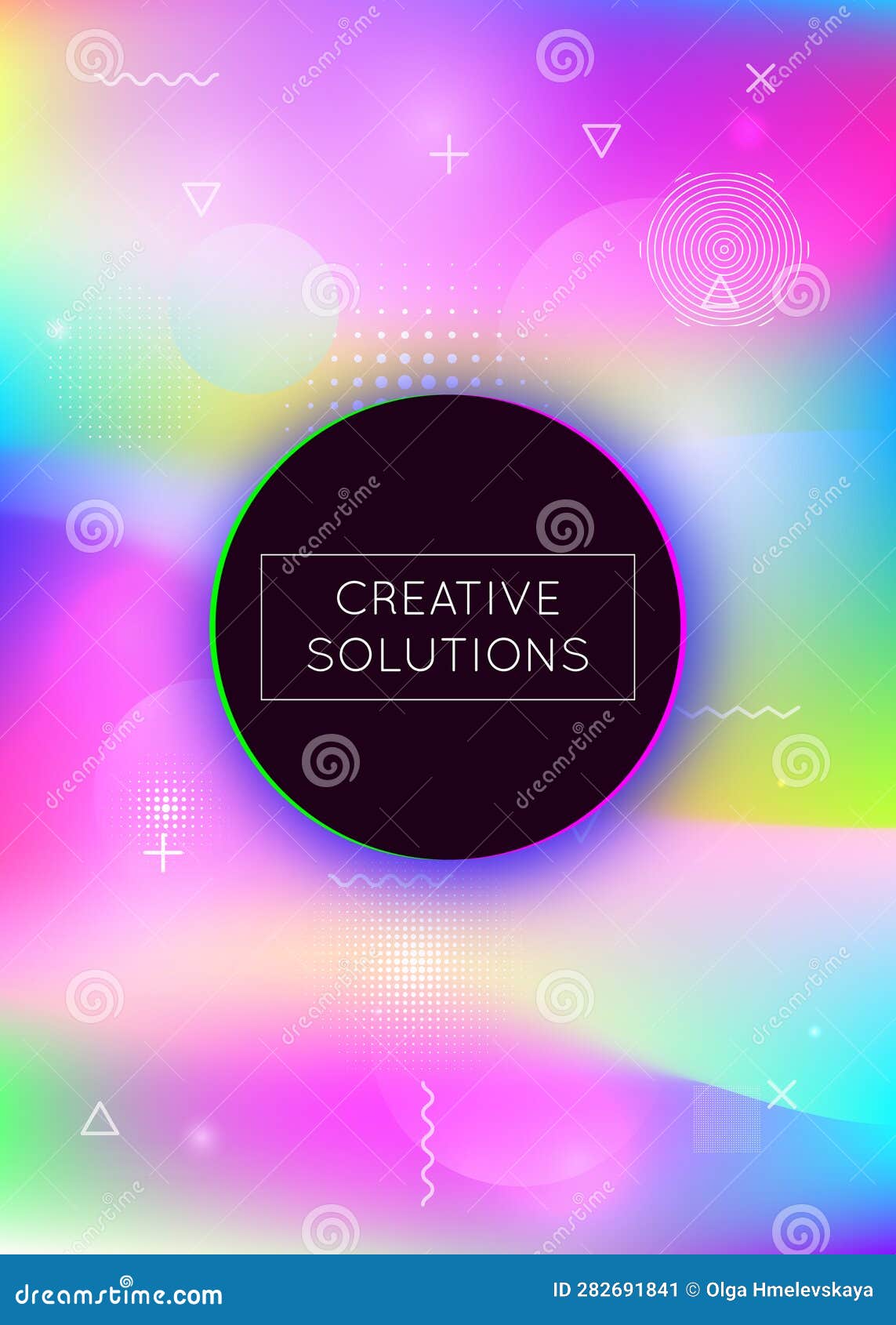 Rainbow Pattern. Vibrant Dots. Light Pearlescent Backdrop Stock Vector - Illustration of ...