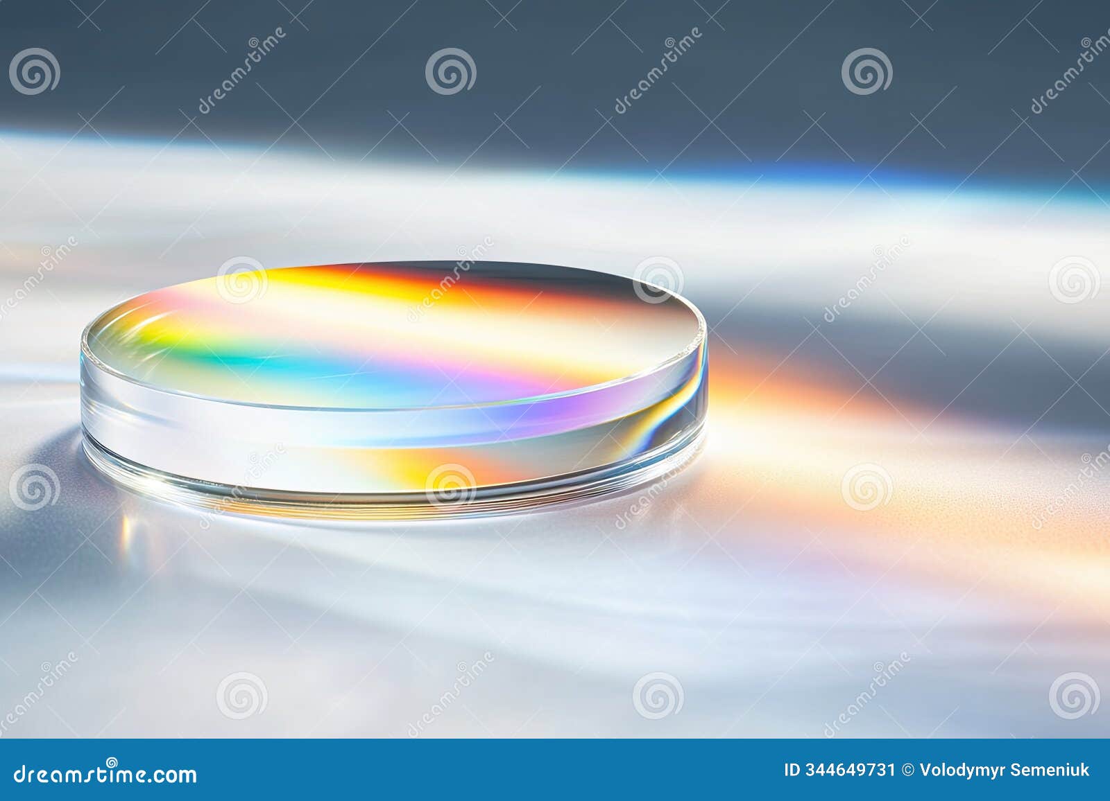 Rainbow Patterns Formed By Polarized Light On Clear Plastic Against A ...