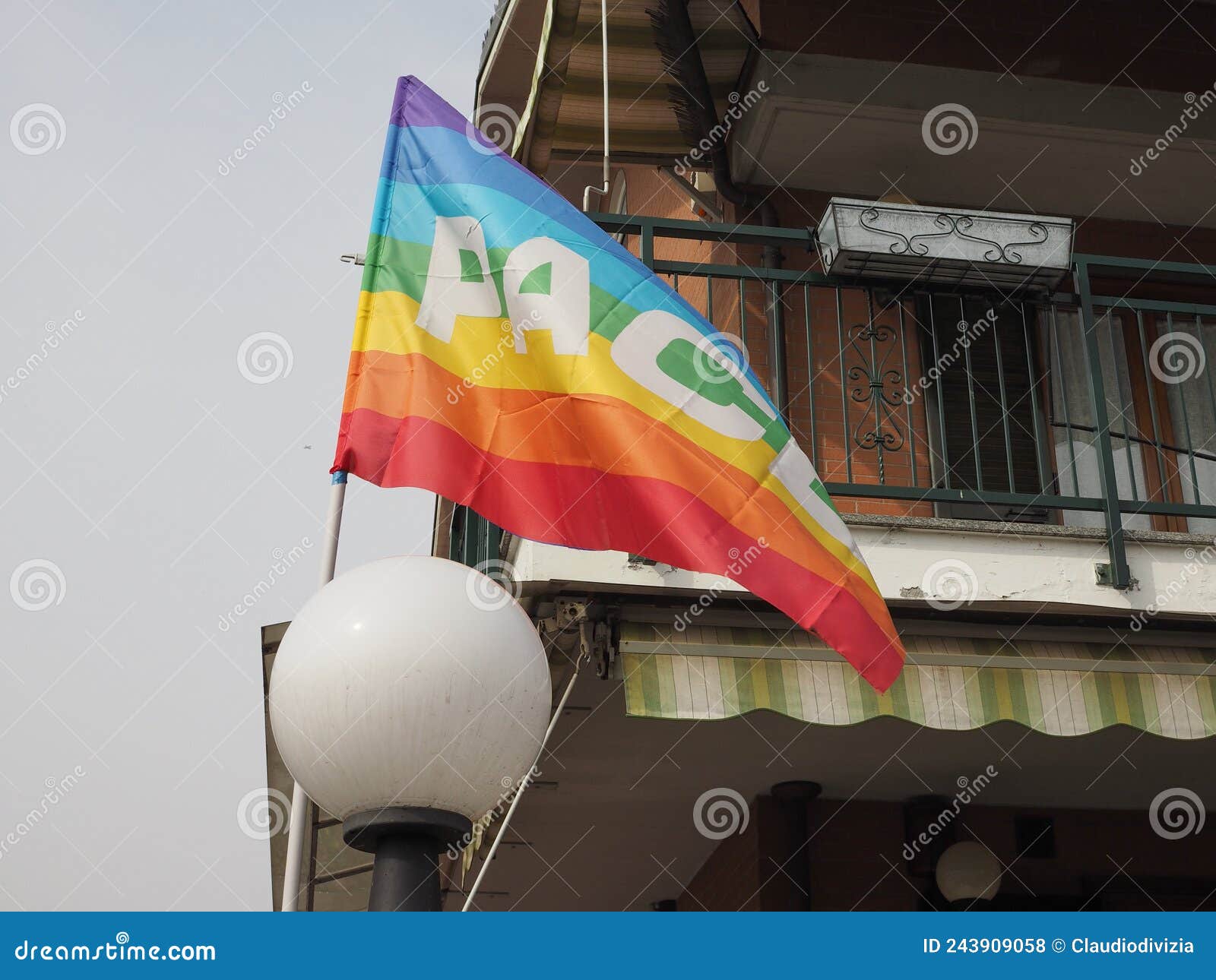 Rainbow peace flag stock photo. Image of international - 243909058