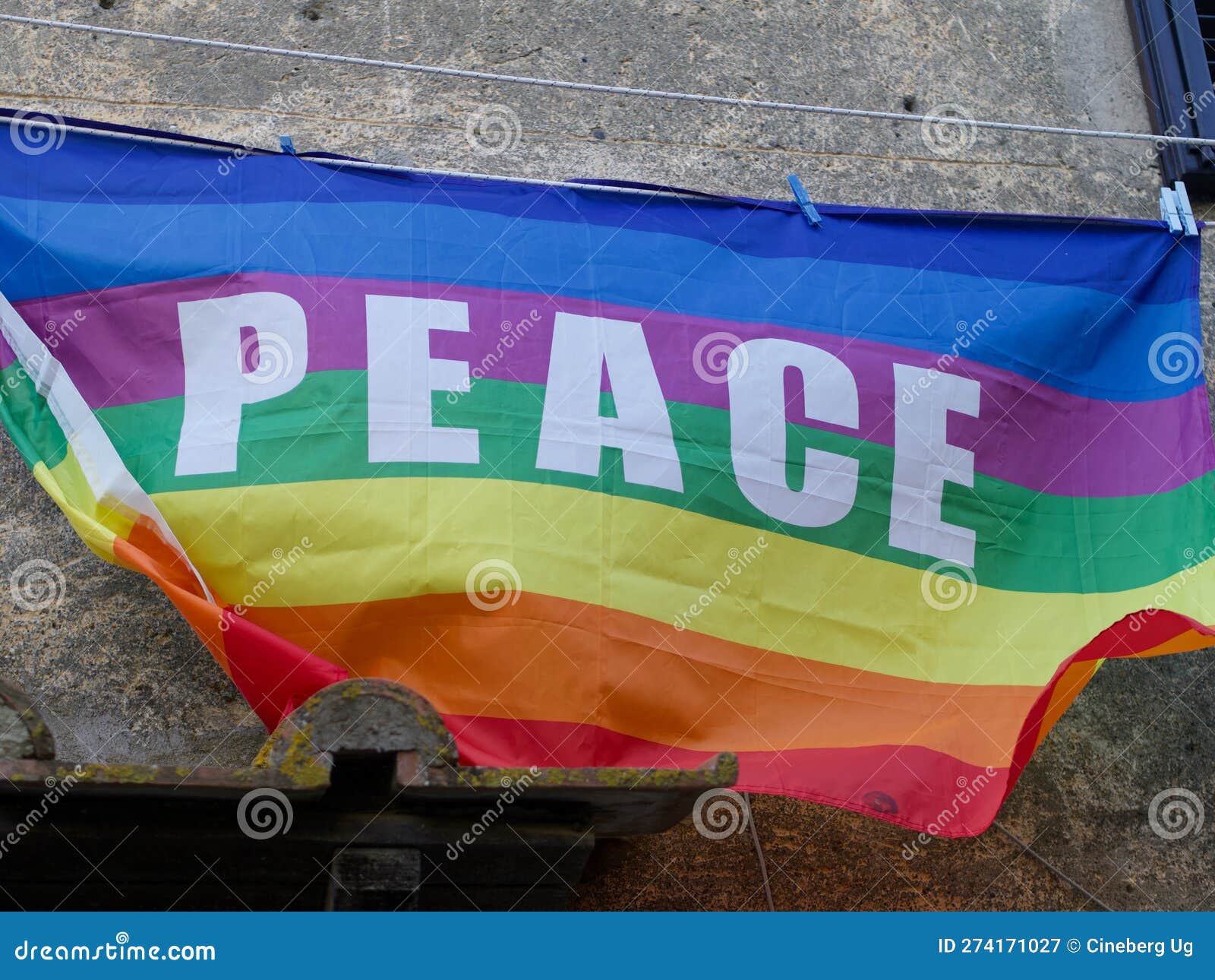 Rainbow peace flag stock image. Image of peace, identity - 274171027