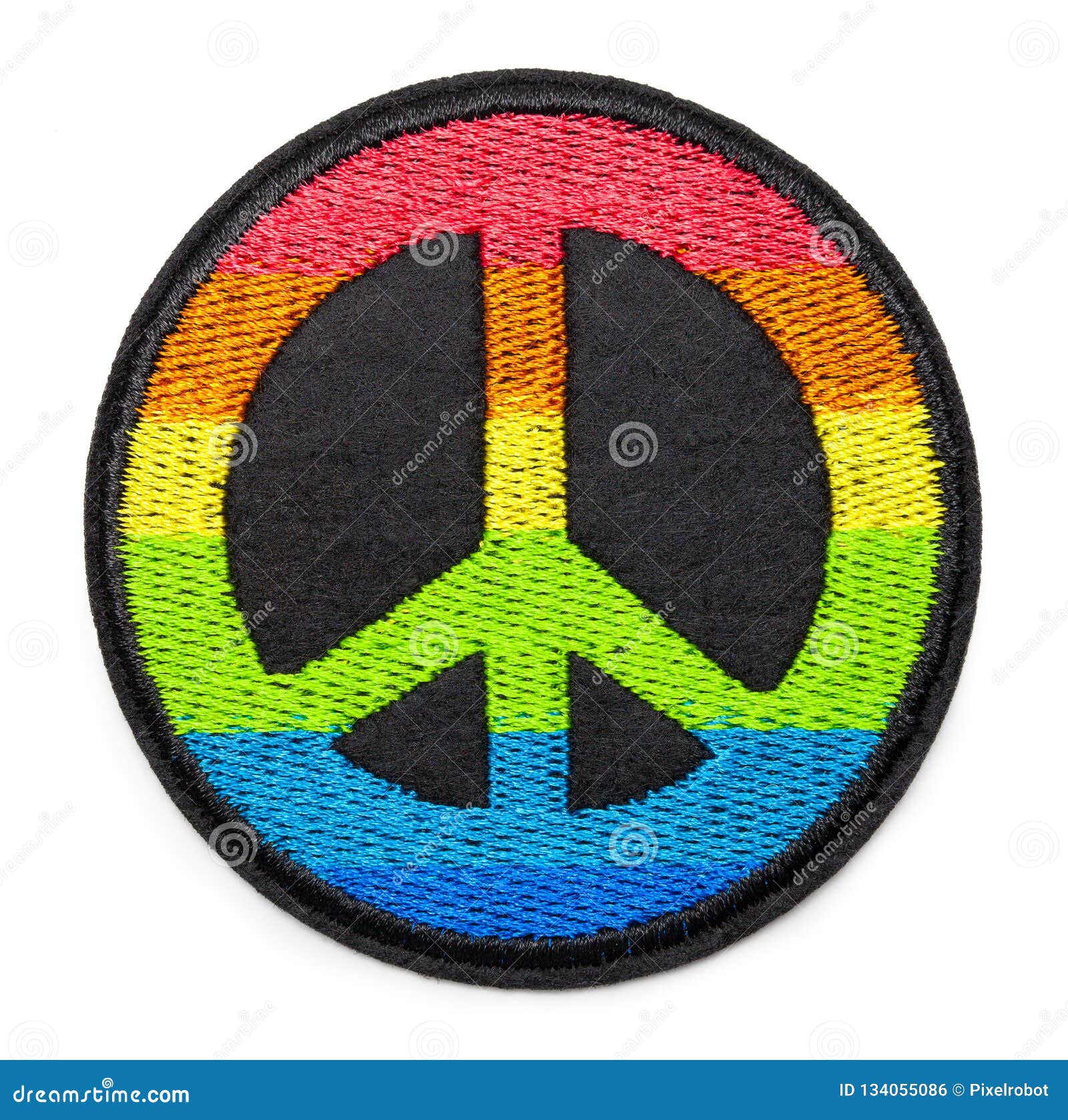 Rainbow Peace Patch stock photo. Image of embroidered - 134055086
