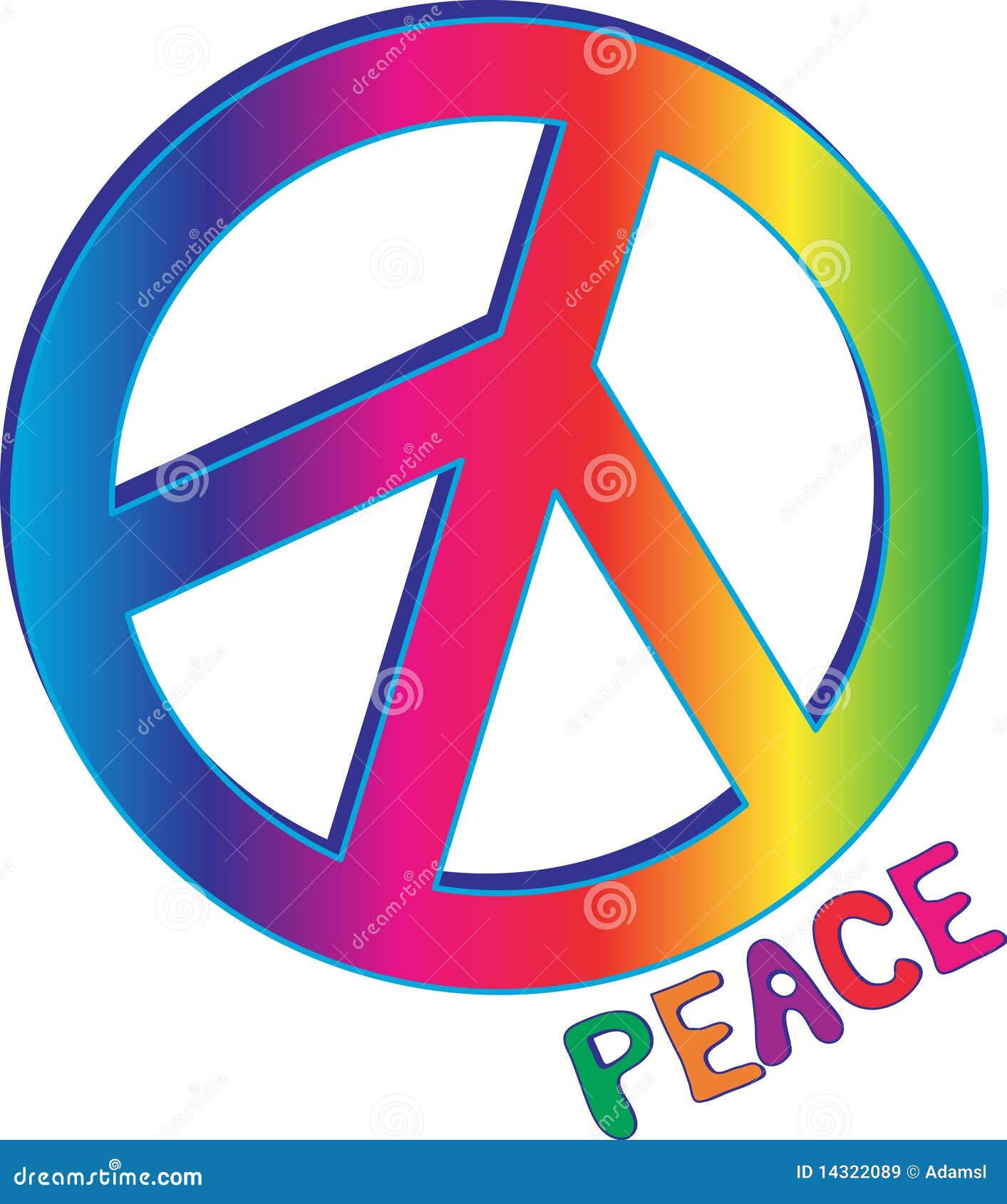 Rainbow Peace Sign Text Stock Illustrations – 752 Rainbow Peace Sign ...