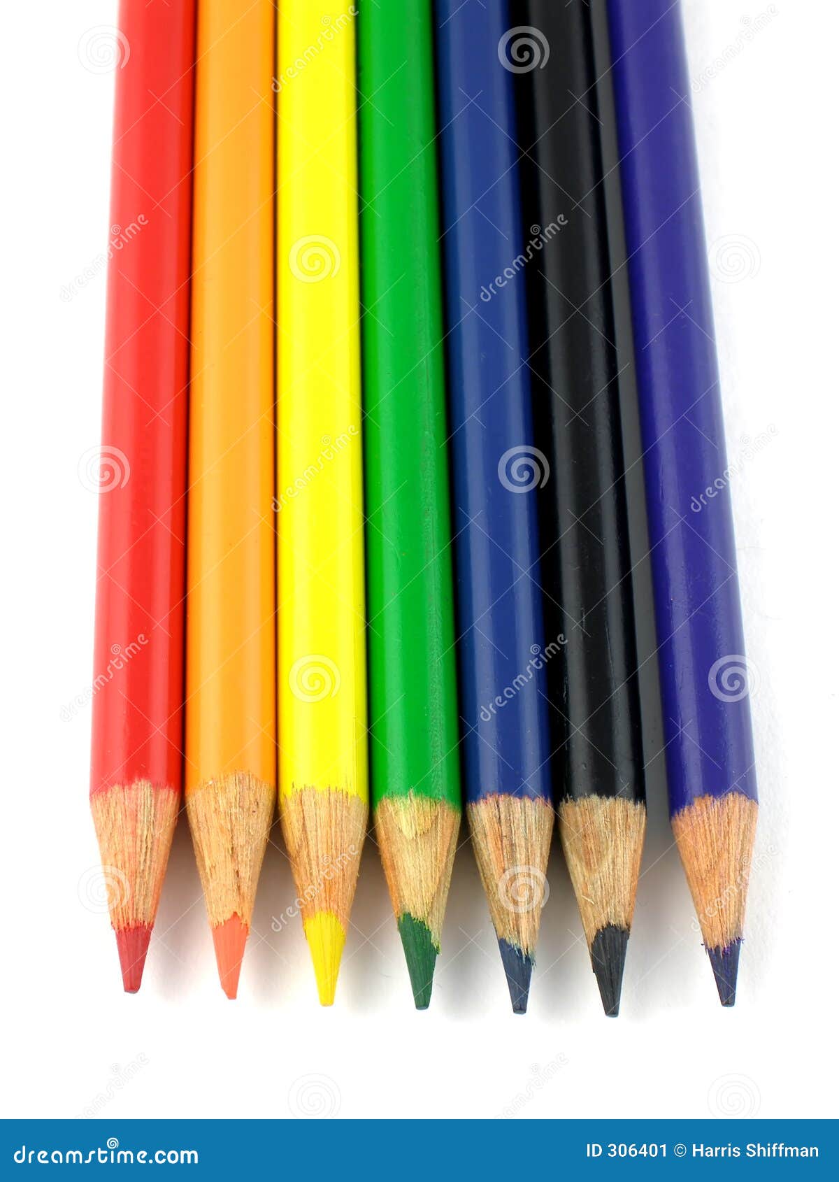 Rainbow pencils stock image. Image of colored, shades, rainbow - 306401