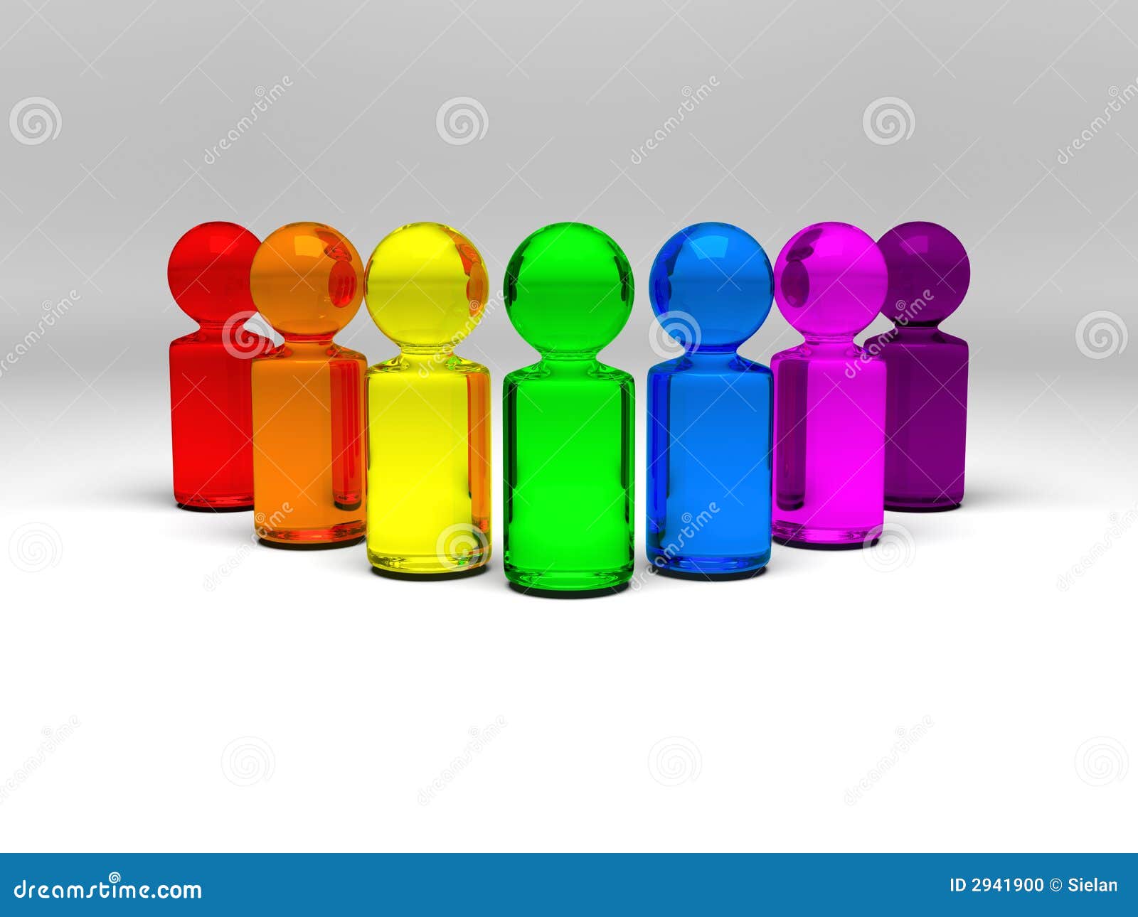 Rainbow people stock illustration. Illustration of community - 2941900