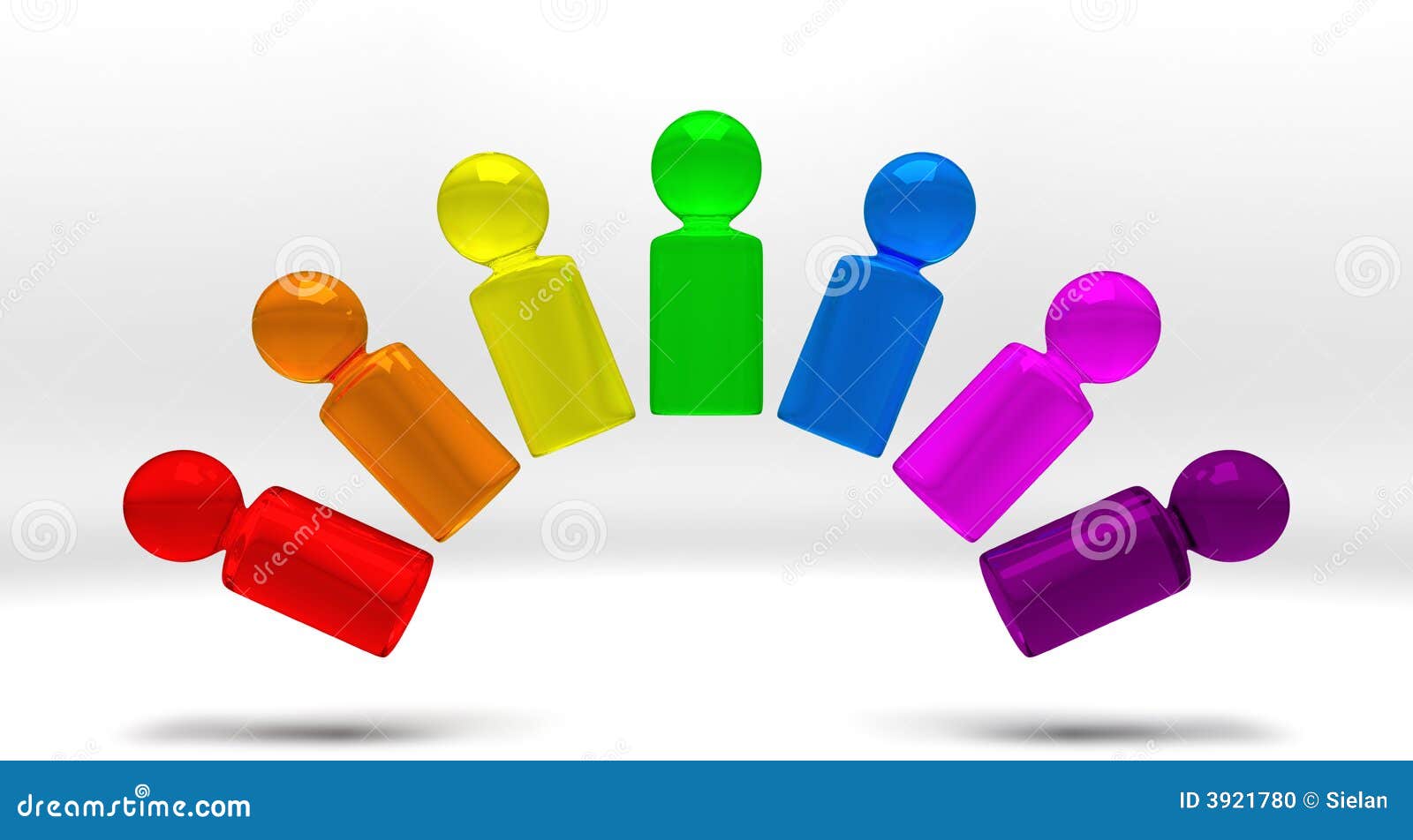 Rainbow people 3 stock illustration. Illustration of differences - 3921780