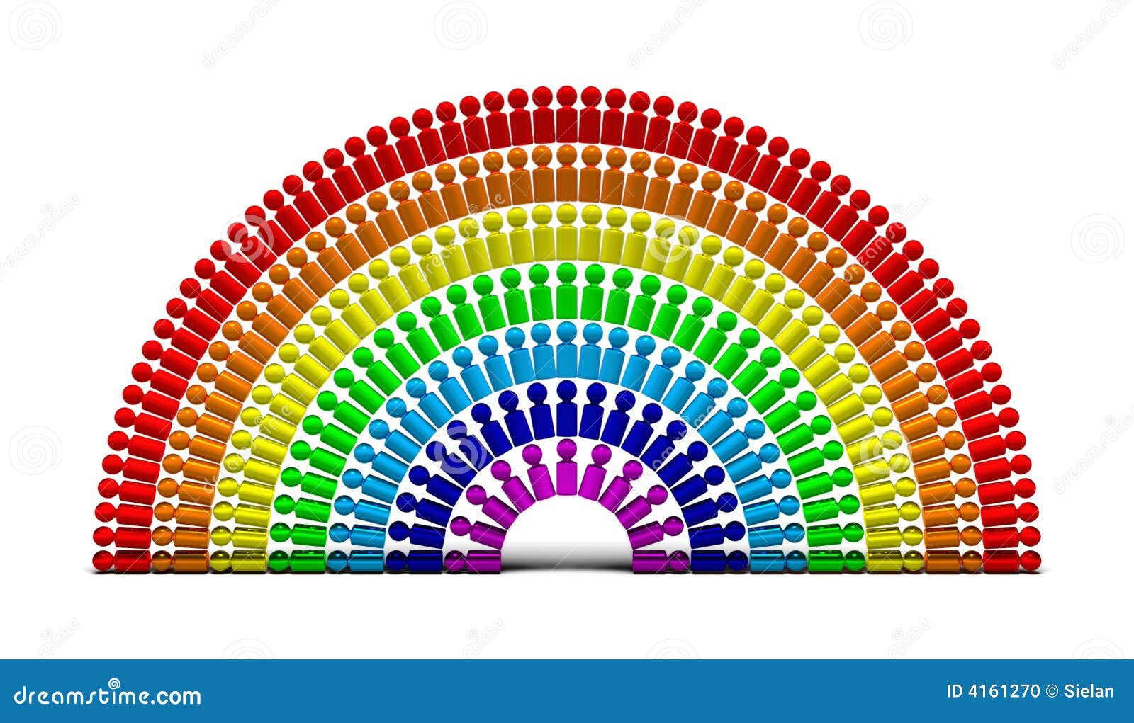 Rainbow people 6 stock illustration. Illustration of diversity - 4161270