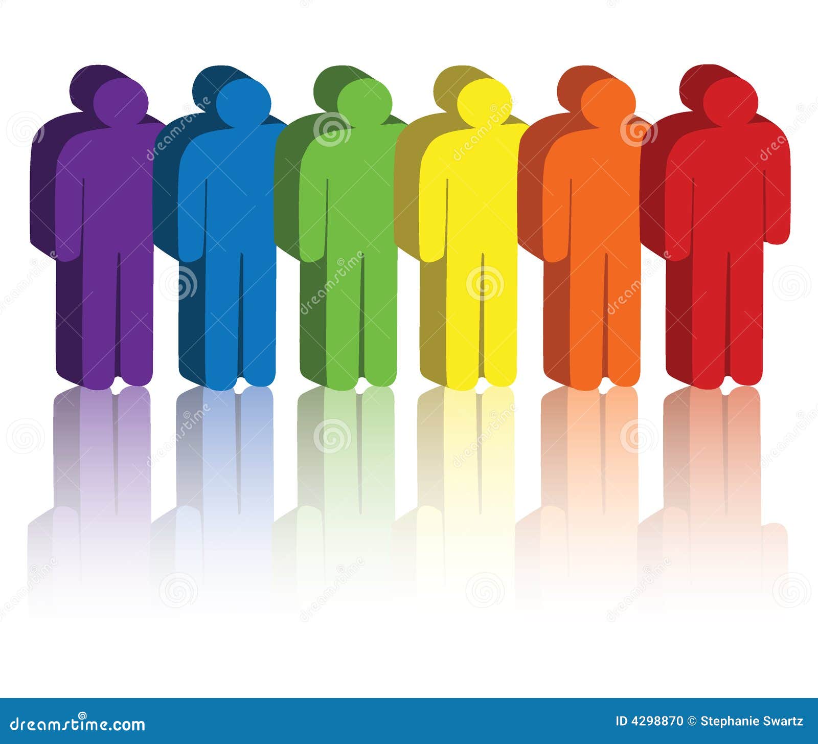 Rainbow people icons stock vector. Illustration of partner - 4298870