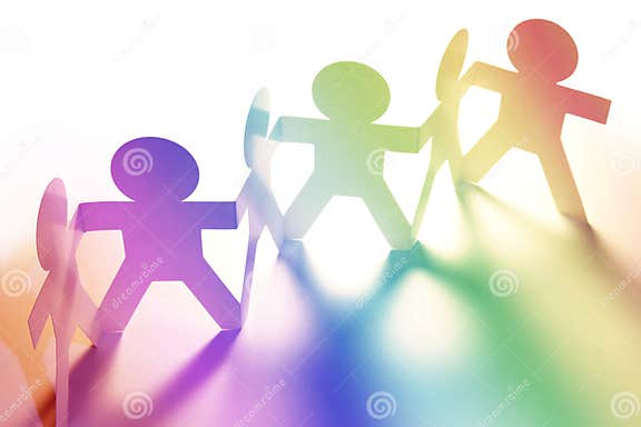 Rainbow people stock photo. Image of collaboration, chain - 73980802