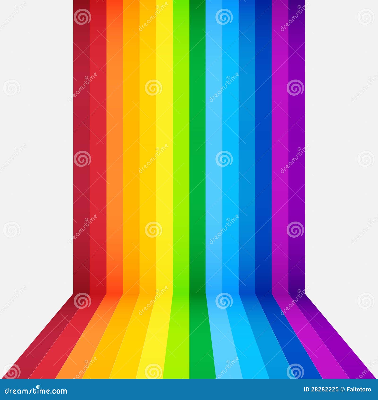 Rainbow. Perspective View. Vector Illustration With Transparent Layers ...