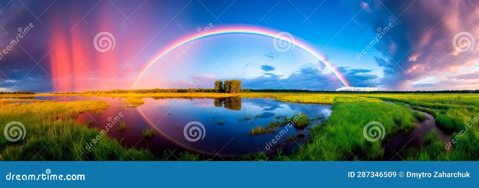 Rainbow Phenomenon after Rain, when Bright Colors Stretch Across the ...