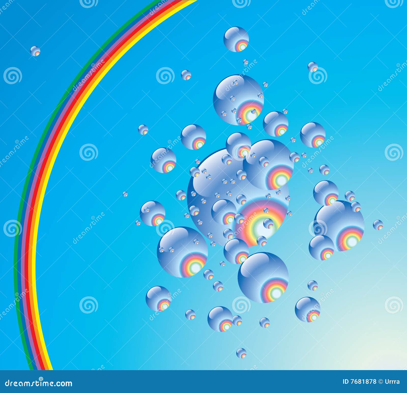 Rainbow phial. stock vector. Illustration of phial, decorative - 7681878