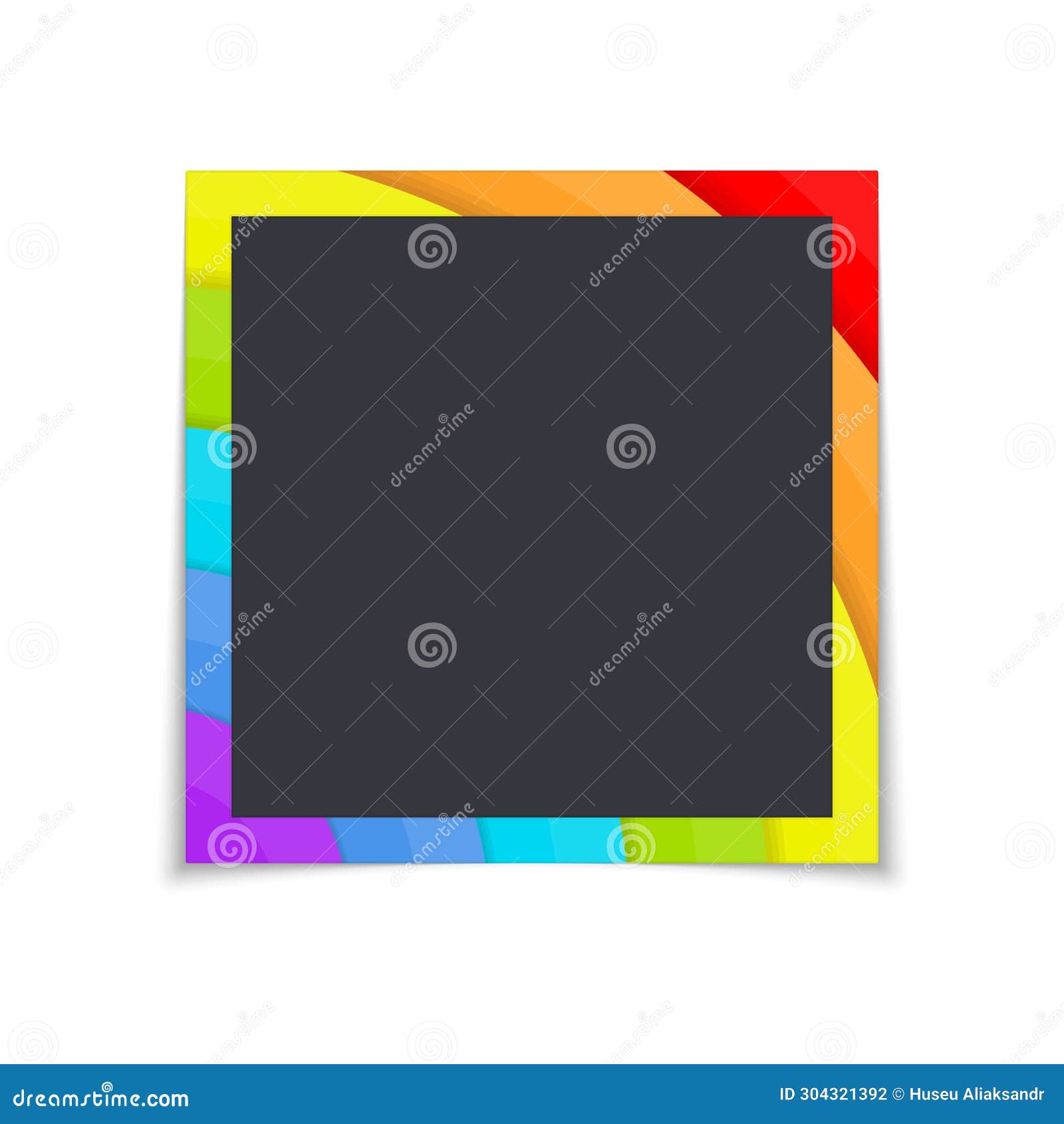 Rainbow photo frame stock illustration. Illustration of album - 304321392